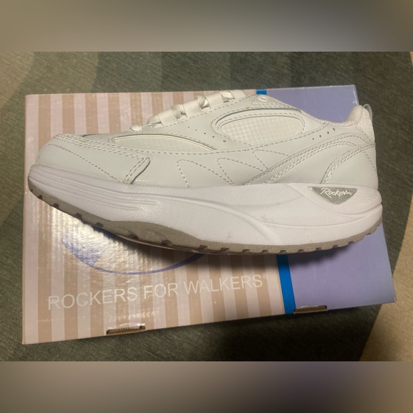 Shoes | Nwt Rockers Oscillate Womens Toning Leather Walking White Nurse ...